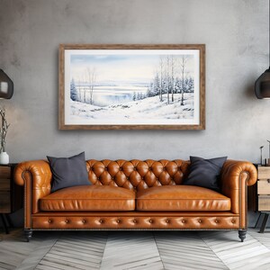 Snowfall Serenity, Digital Art for Samsung Frame, Cold Season TV ...