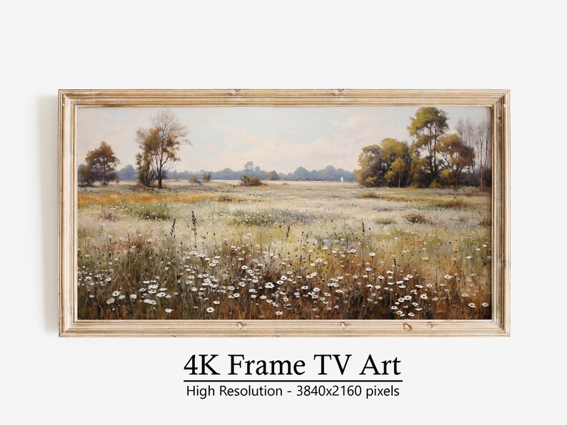 Samsung Frame TV Art Spring | Wildflower Field | Flower Meadow ...