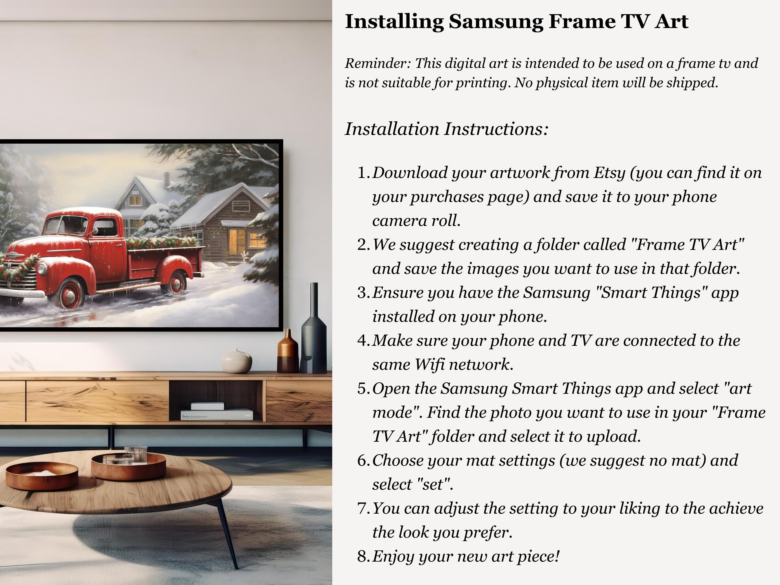 Snowfall Serenity, Digital Art for Samsung Frame, Cold Season TV ...