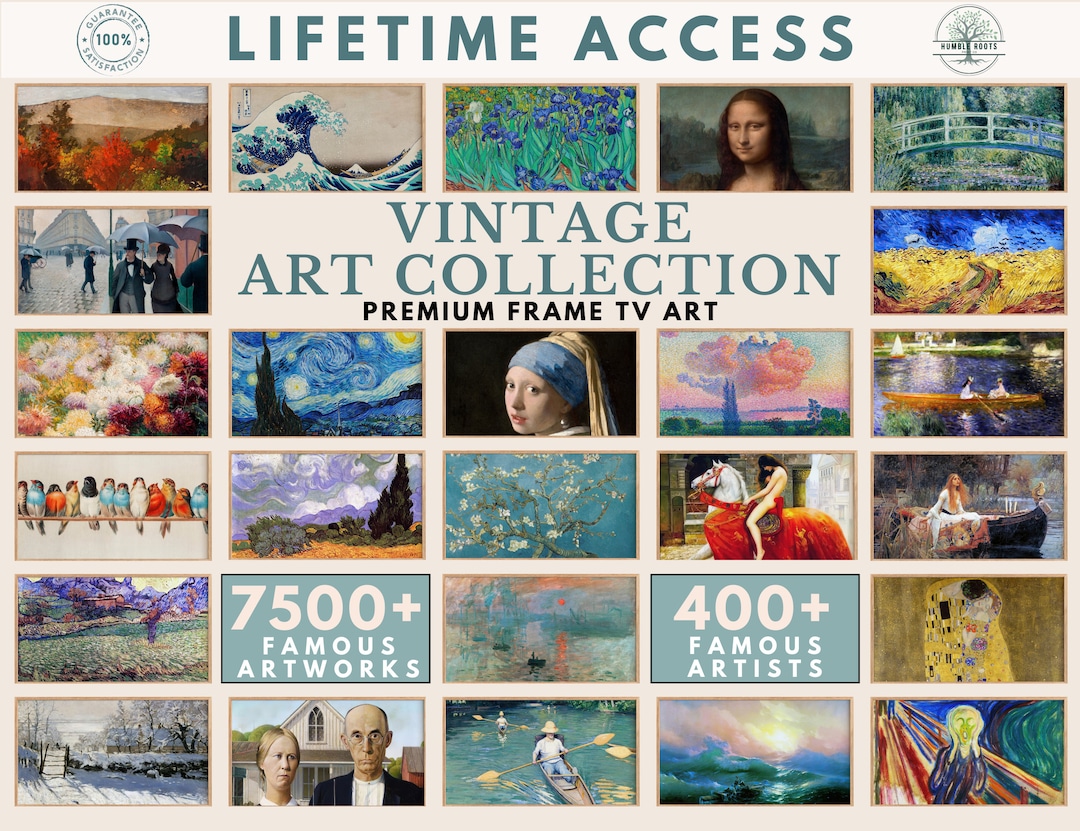 Frame TV Art Set +7500, Vintage Art Collection, Complete Famous Art ...