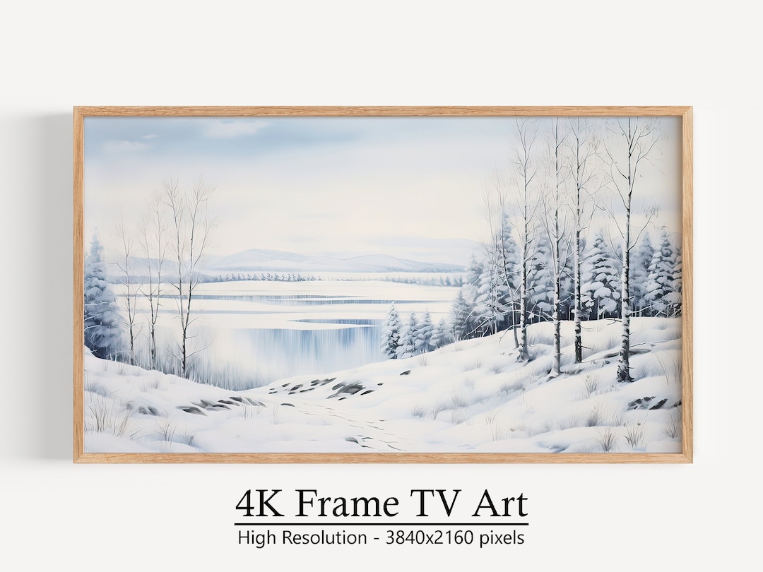 Snowfall Serenity, Digital Art for Samsung Frame, Cold Season TV ...
