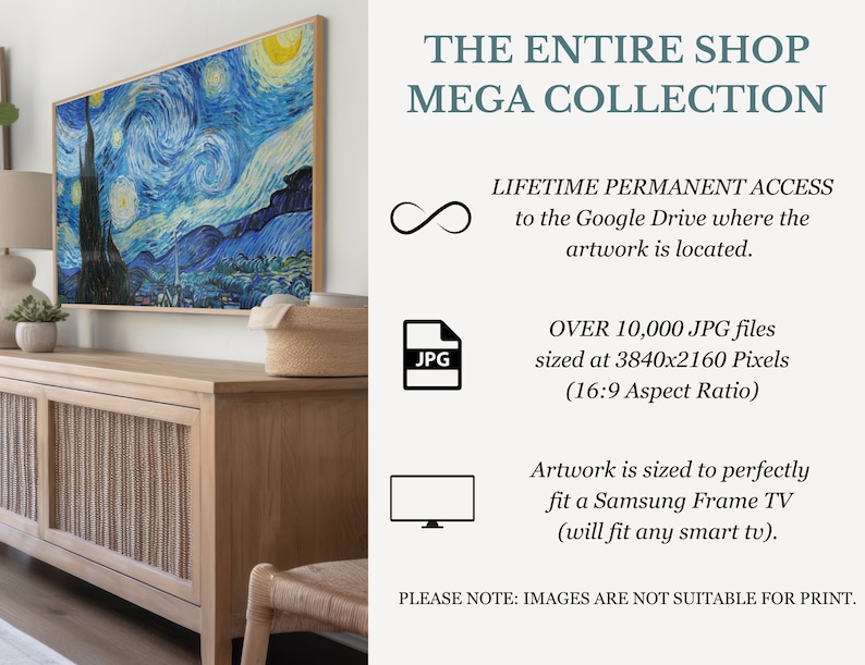 10,000+ Vintage Art for Samsung Frame TV, Entire Shop Bundle (digital ...