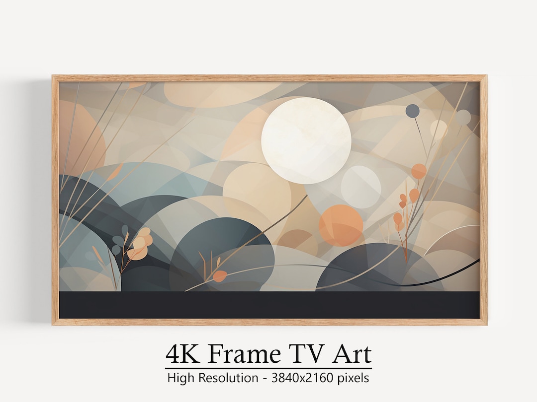 Samsung Frame TV Abstract Art, Moon Landscapse Abstract Art, Instant ...