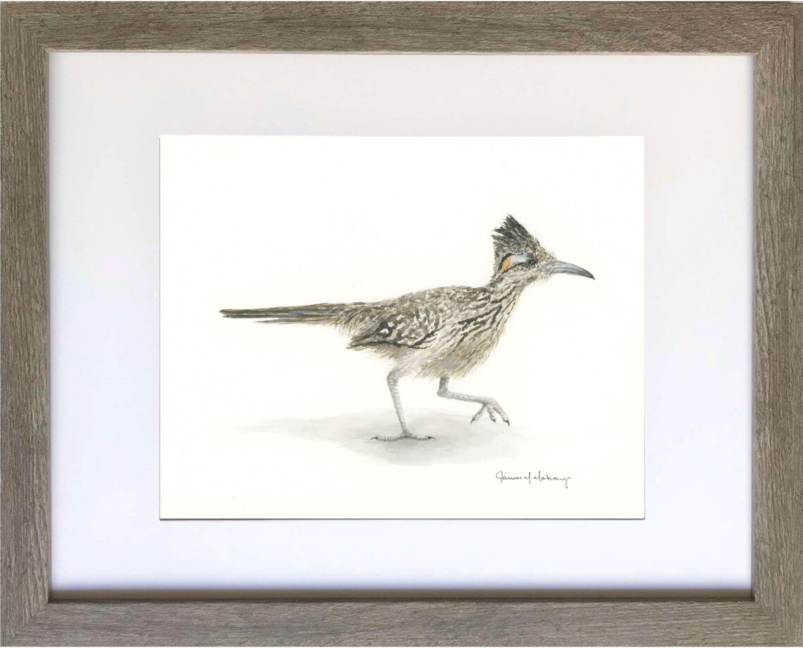 Roadrunner Watercolor Print | Etsy
