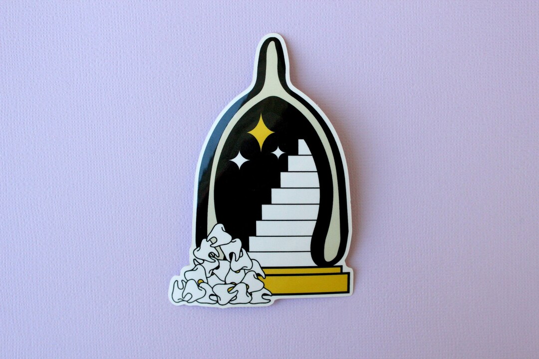 Teeth Wishbone Stairway Vinyl Sticker - Etsy