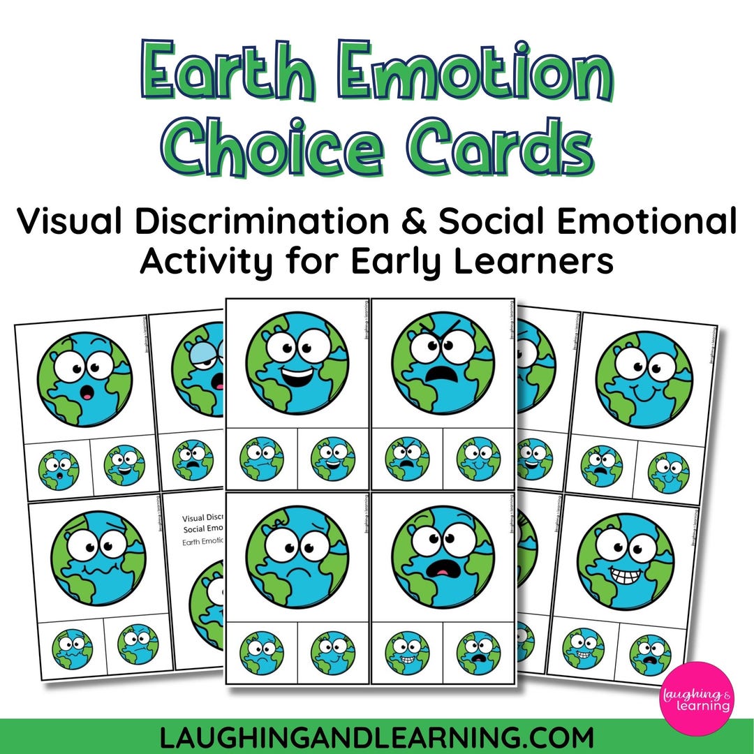 Earth Theme Emotion Choice Cards - Visual Discrimination & Social ...