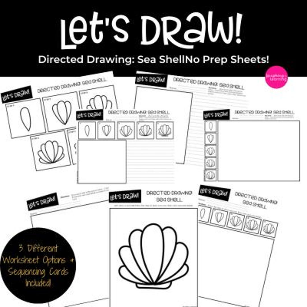 Directed Drawing Activity! Let's Draw Sea Shells! - Drawing Tutorial ...