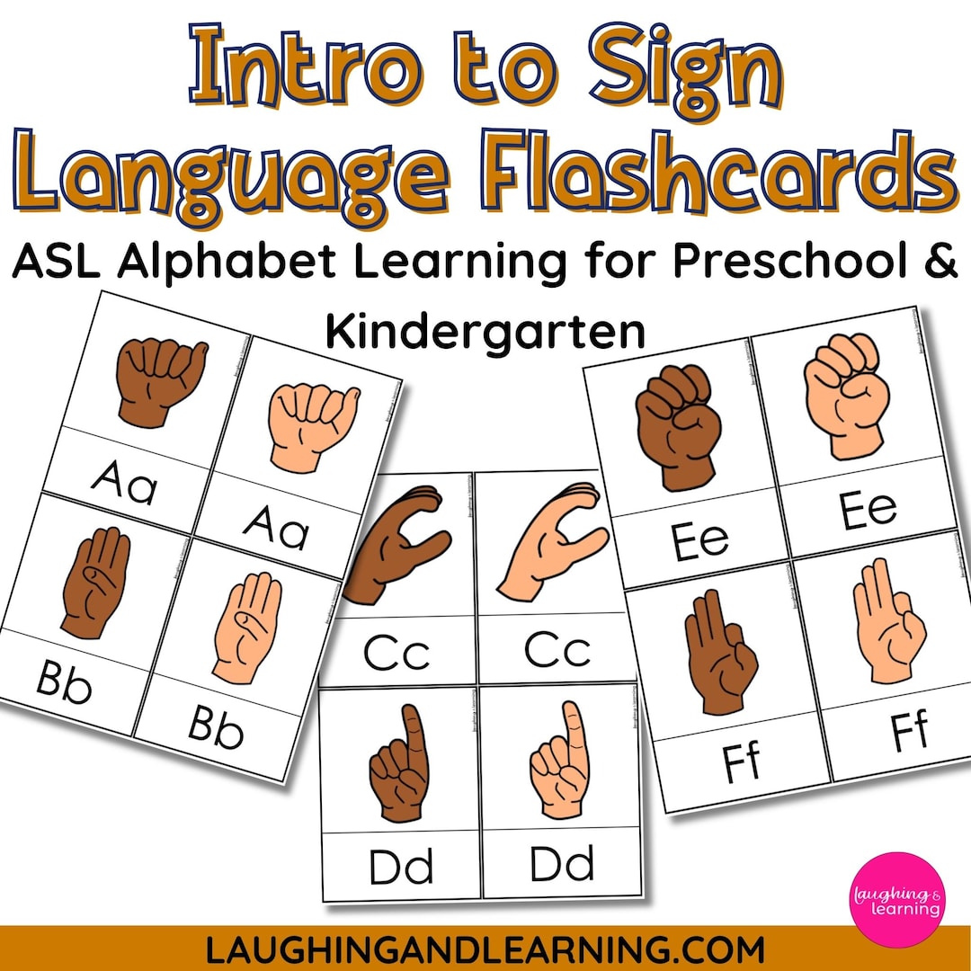 Intro to Sign Language Flashcards | ASL Alphabet Learning for Preschool ...
