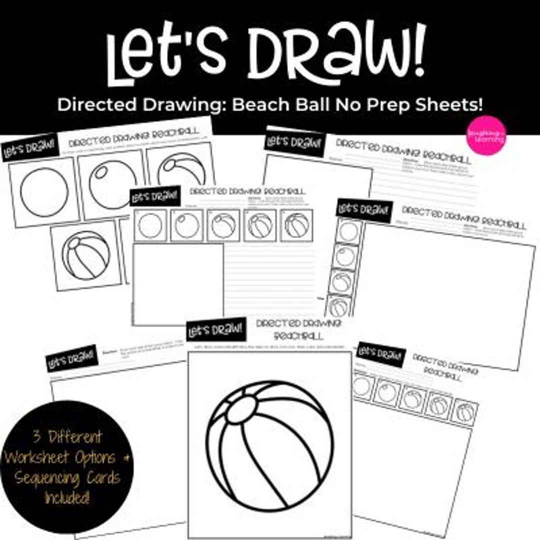 Directed Drawing Activity! Let's Draw a Beach Ball! - Drawing Tutorial ...