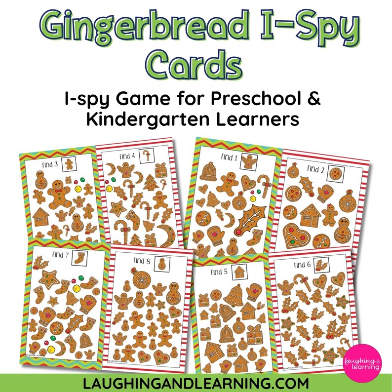 Gingerbread I-spy Activity - I-spy Game for Preschool & Kindergarten ...