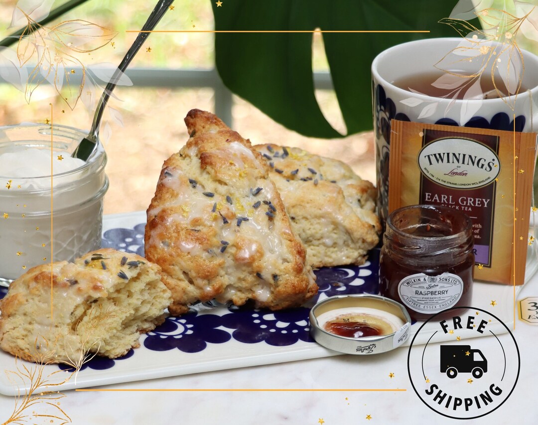 Deluxe DIY Lavender Lemon Scones Baking Kit With Book and Tea for ...