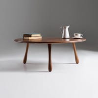 Round Wood Coffee Table - Etsy