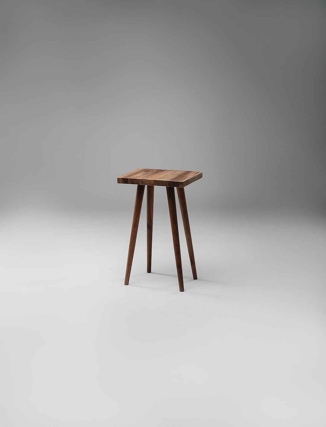 Side Table Walnut Side Table Round Side Table Wood End Table Walnut ...