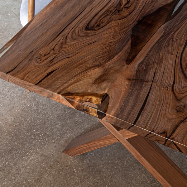 Wood Slab Dining Table - Etsy