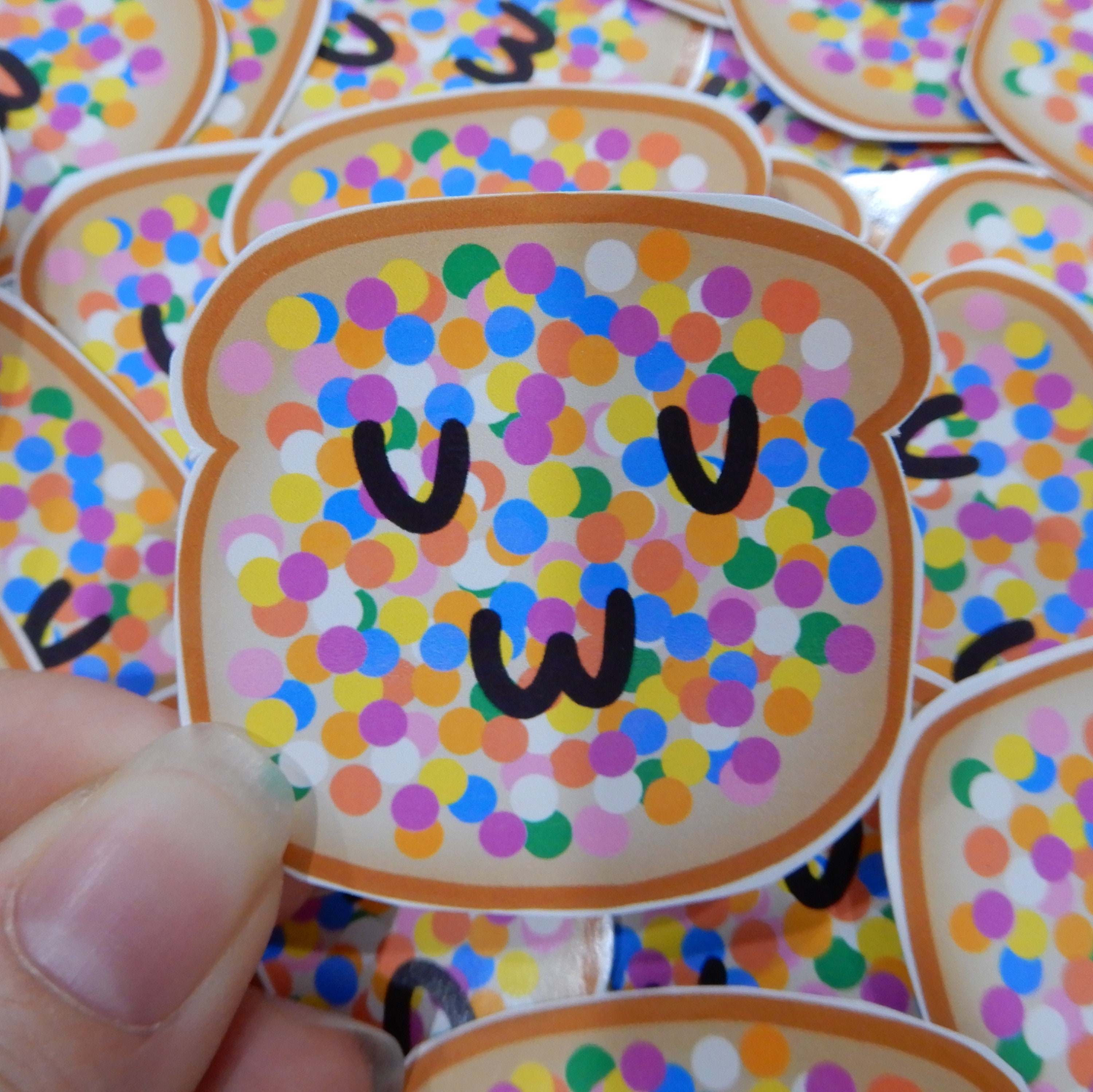 Fairy Bread Sticker Uwu Sprinkles and Bread Australian Toast Handmade ...
