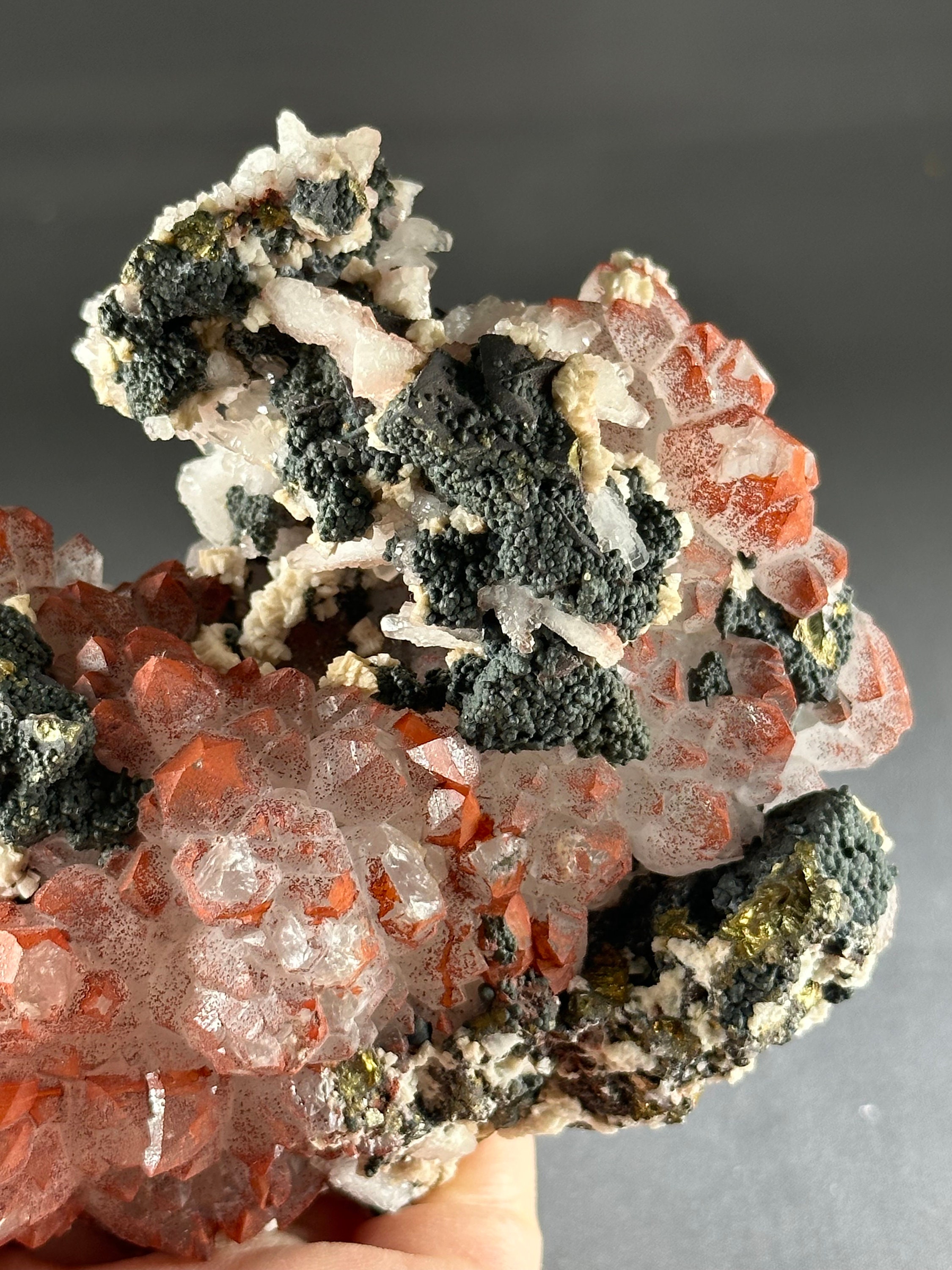 Red Hematite Quartz With Pyrite - Etsy