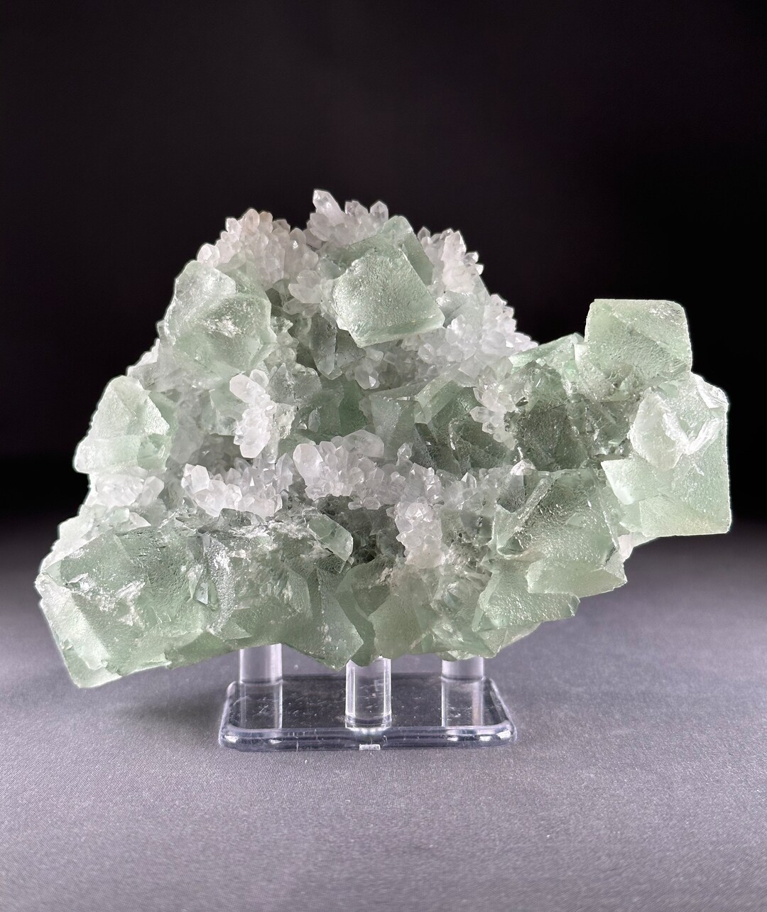 Green Fluorite Matrix With Quartz - Etsy