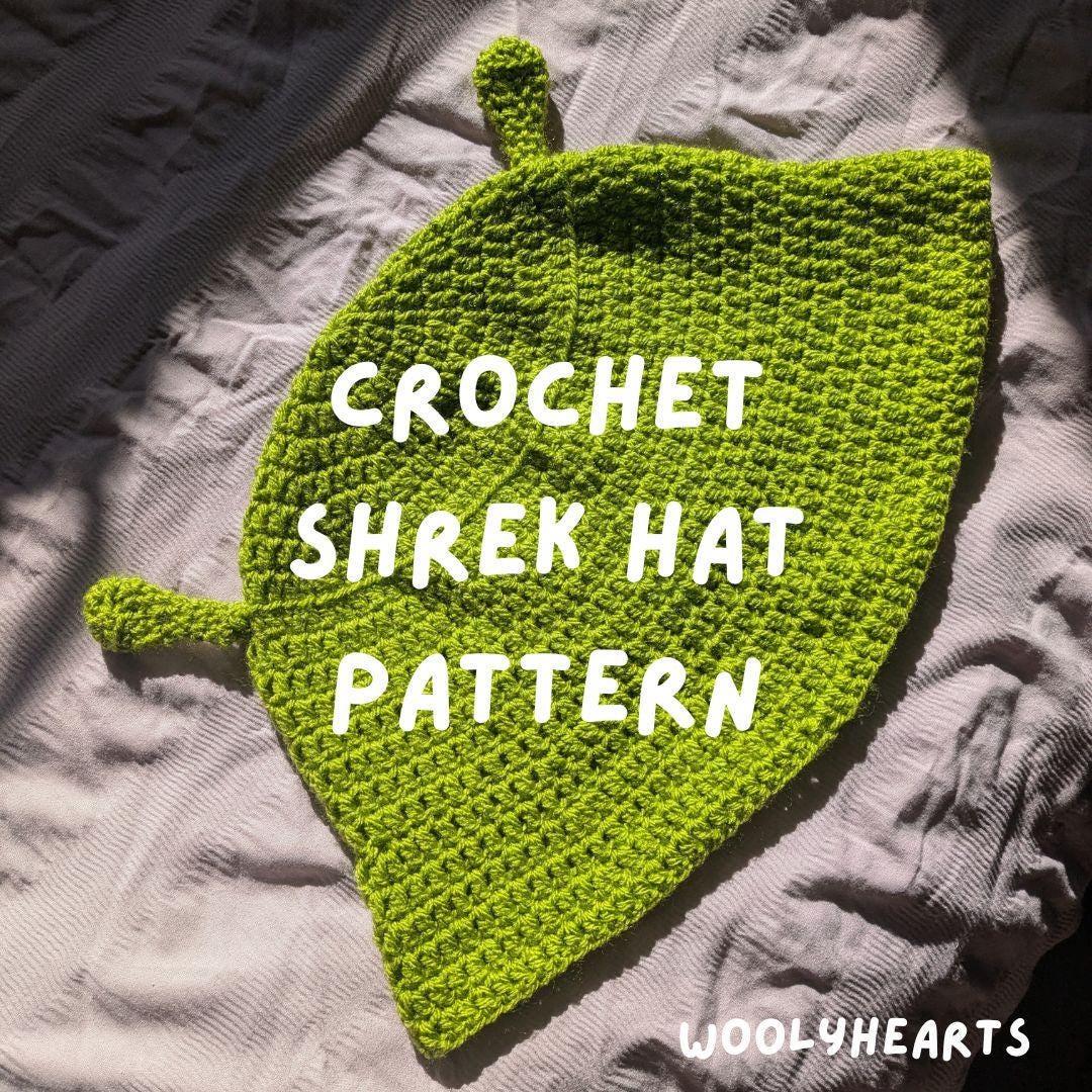 Crochet Shrek Hat Pattern - PDF Download - Etsy
