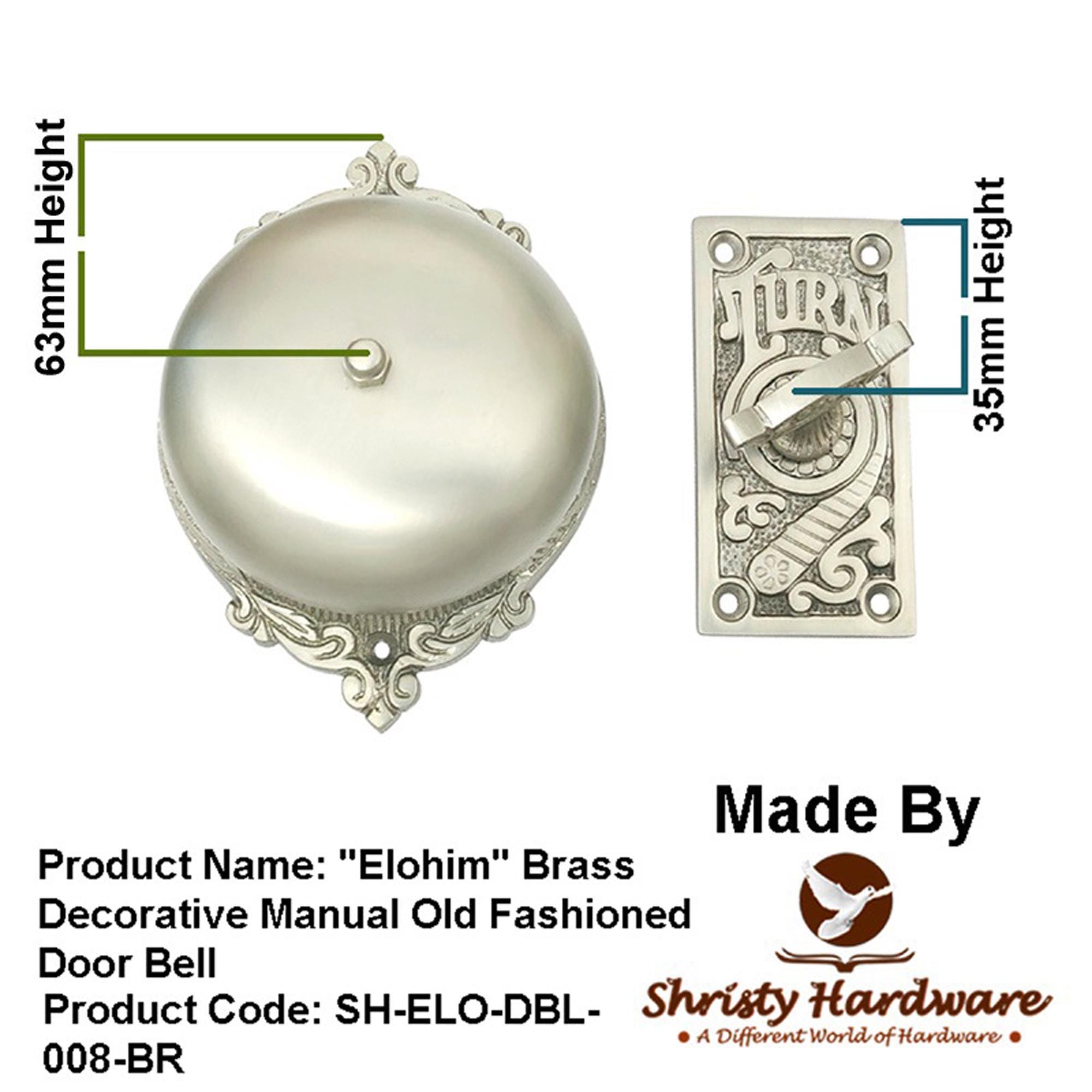Brass Twist Doorbell: Victorian Home Ringer Bell - Etsy