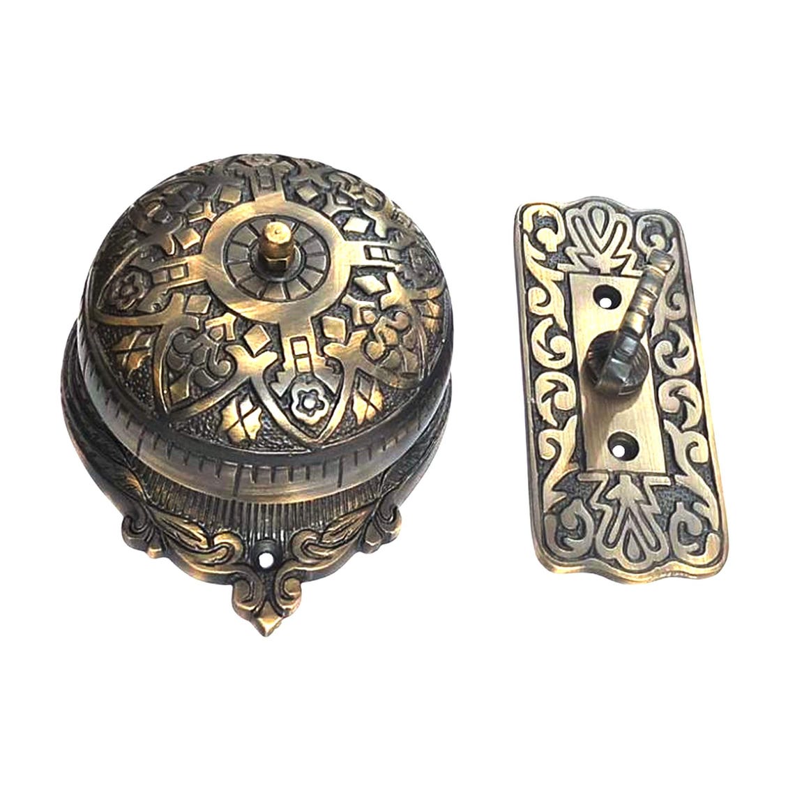 Victorian Brass Twist Doorbell: Decorative Home Ringer Bell - Etsy