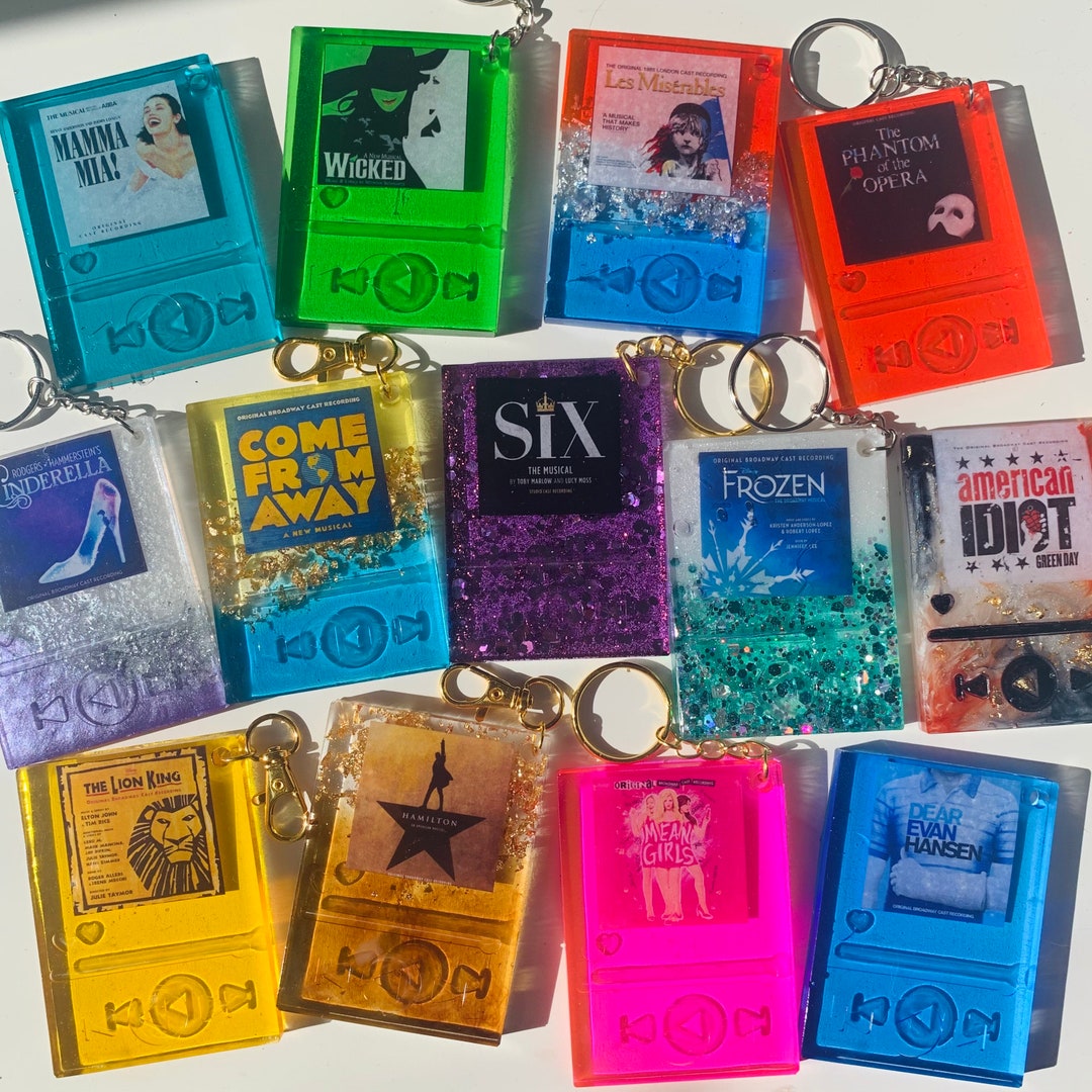Handmade Personalised Musical Theatre Original Cast Album Keychains ...