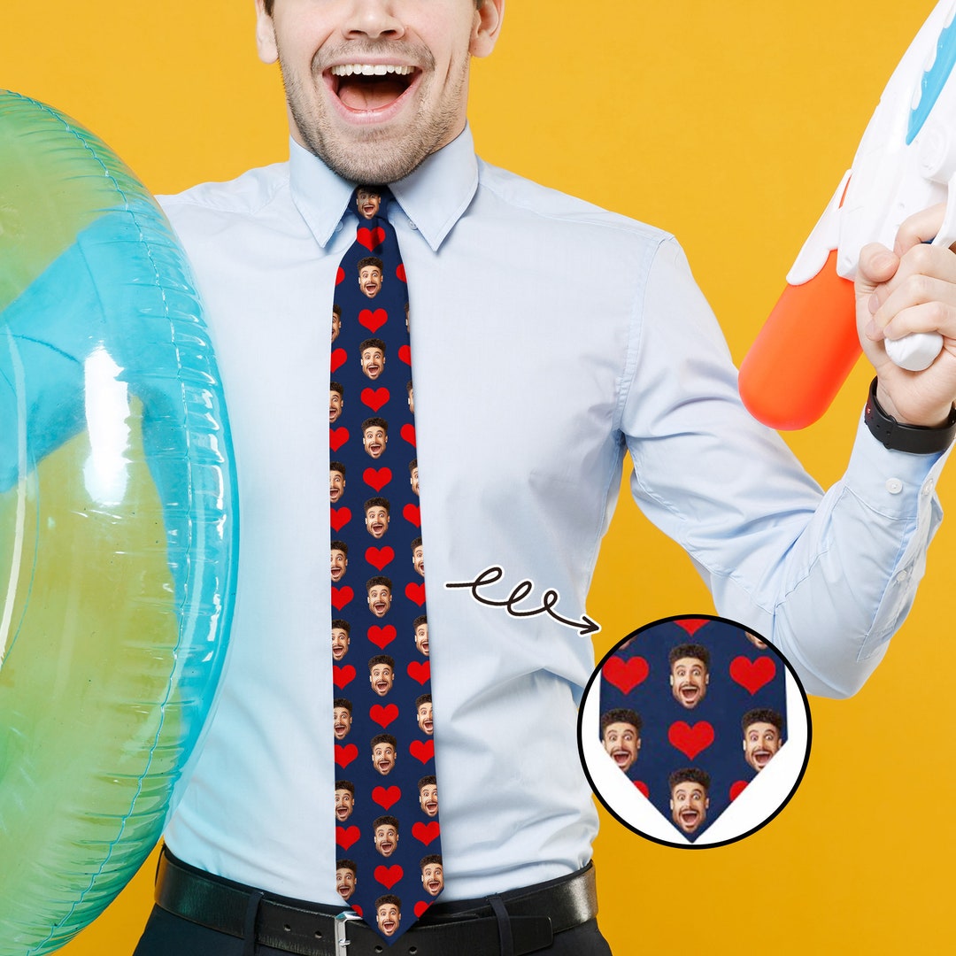 Custom Neck Ties With Photo, Custom Face Neck Ties, Personalized Faces ...