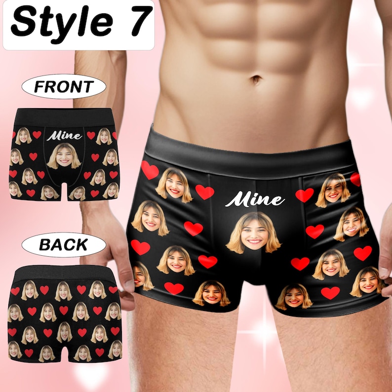 Personalized Face Boxers, Custom Photo Underwear, Anniversary Gift - Etsy