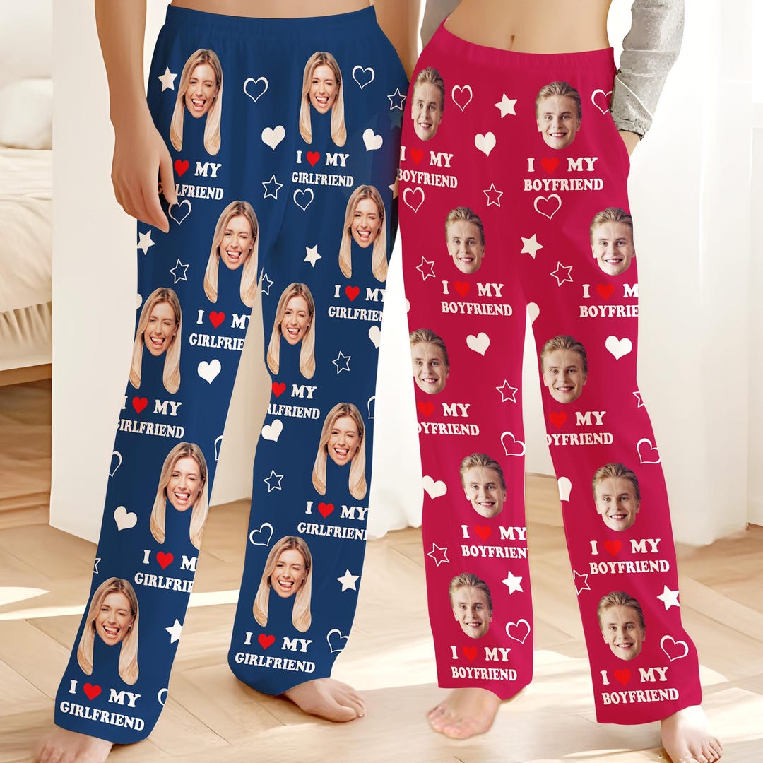 Custom Photo Pajama Pants,personalized Couple Matching Pajamas - Etsy