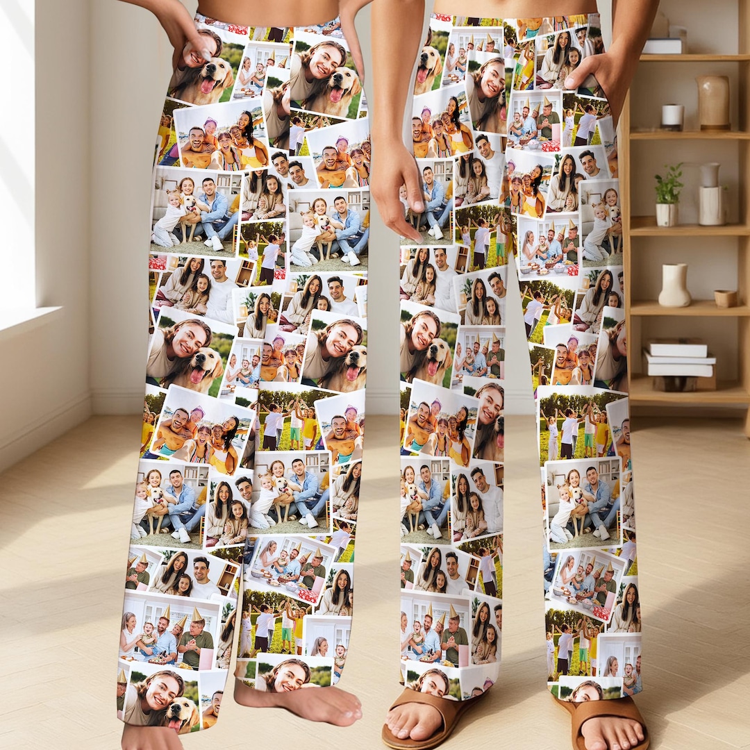 Custom Photo Pajamas, Picture Pajama Pants, Personalised Pjs - Etsy
