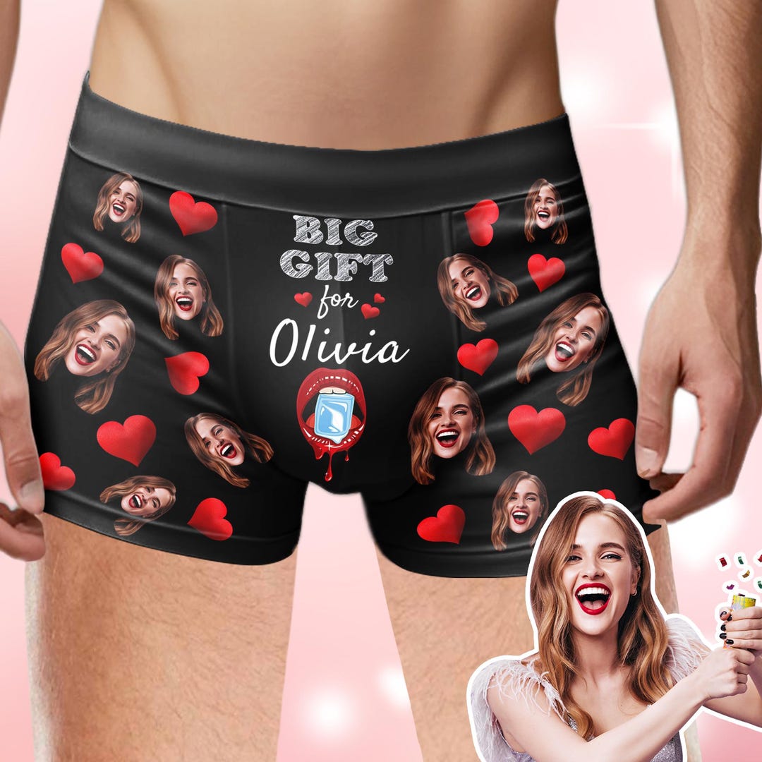 Custom Face Boxers, Personalized Photo Underwear Gift - Etsy