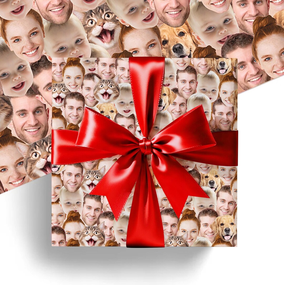 Custom Face Wrapping Paper,personalized Photo Gift Wrap - Etsy