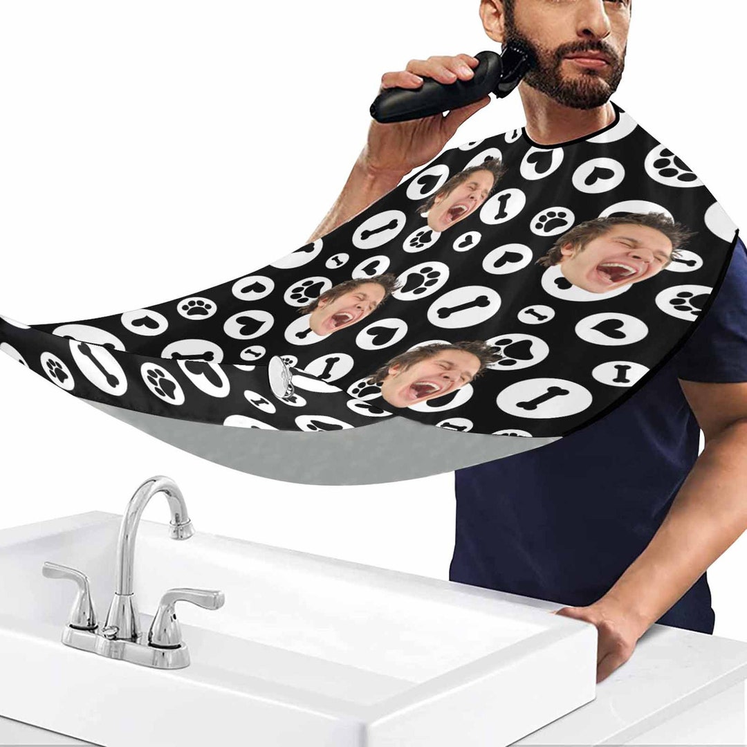 Special Father's Day Gift, Custom Beard Bib Apron for Men Shaving ...