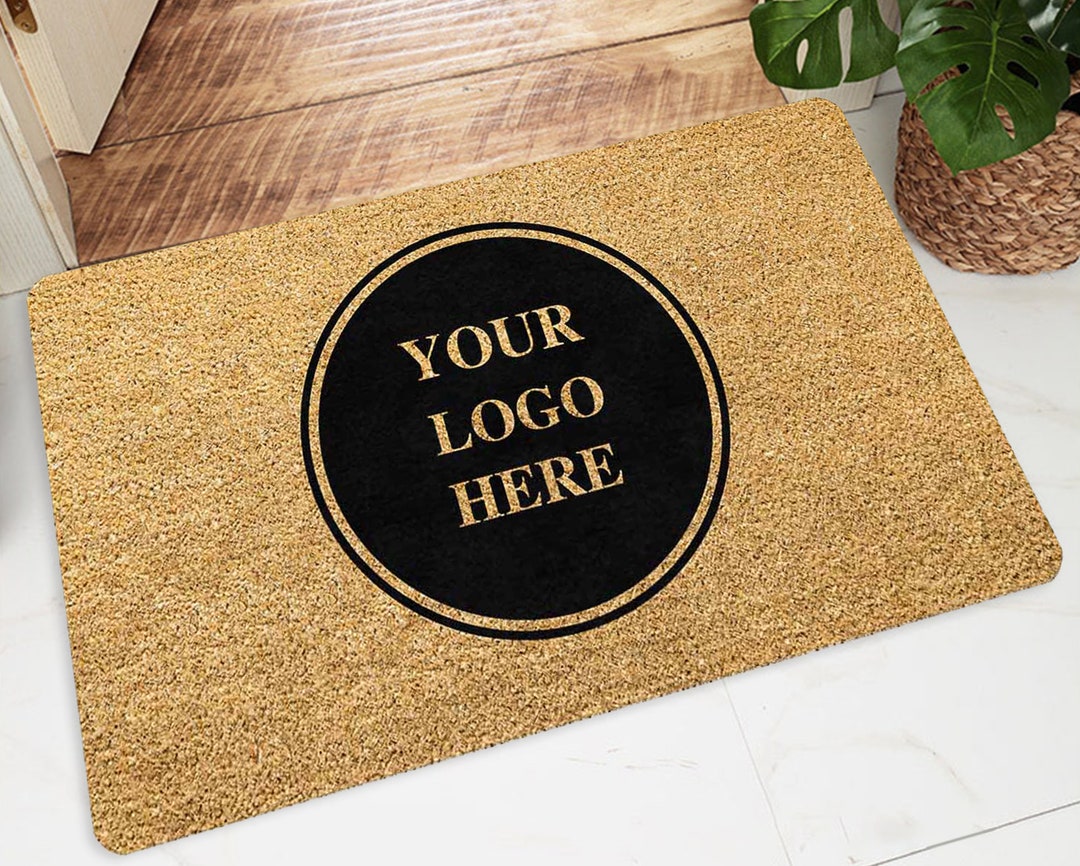 Custom Logo Text Rubber Doormat, Personalized Photo Logo Doormat, Porch ...