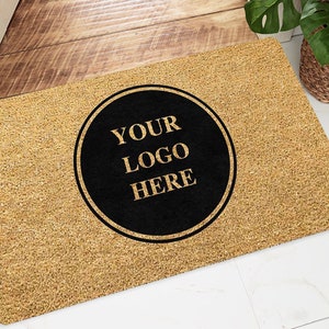 Custom Logo Text Rubber Doormat, Personalized Photo Logo Doormat, Porch ...