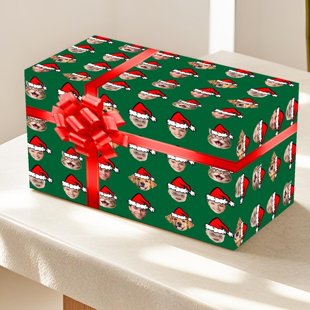 Personalized Wrapping Paper,using Pet Photo Christmas Wrapping Paper ...