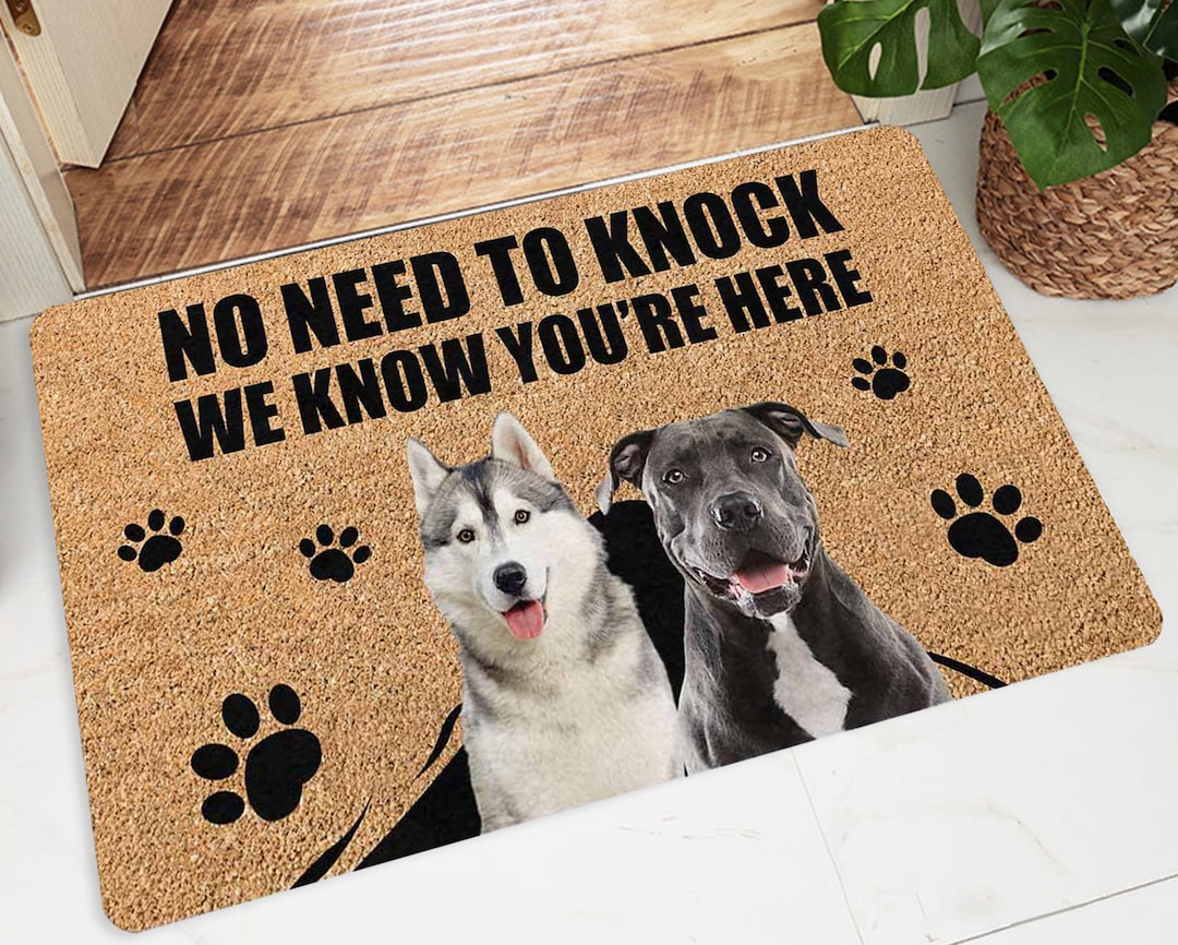 Custom Pet Dog Text Doormat,no Need to Knock Door Mat,personalized ...