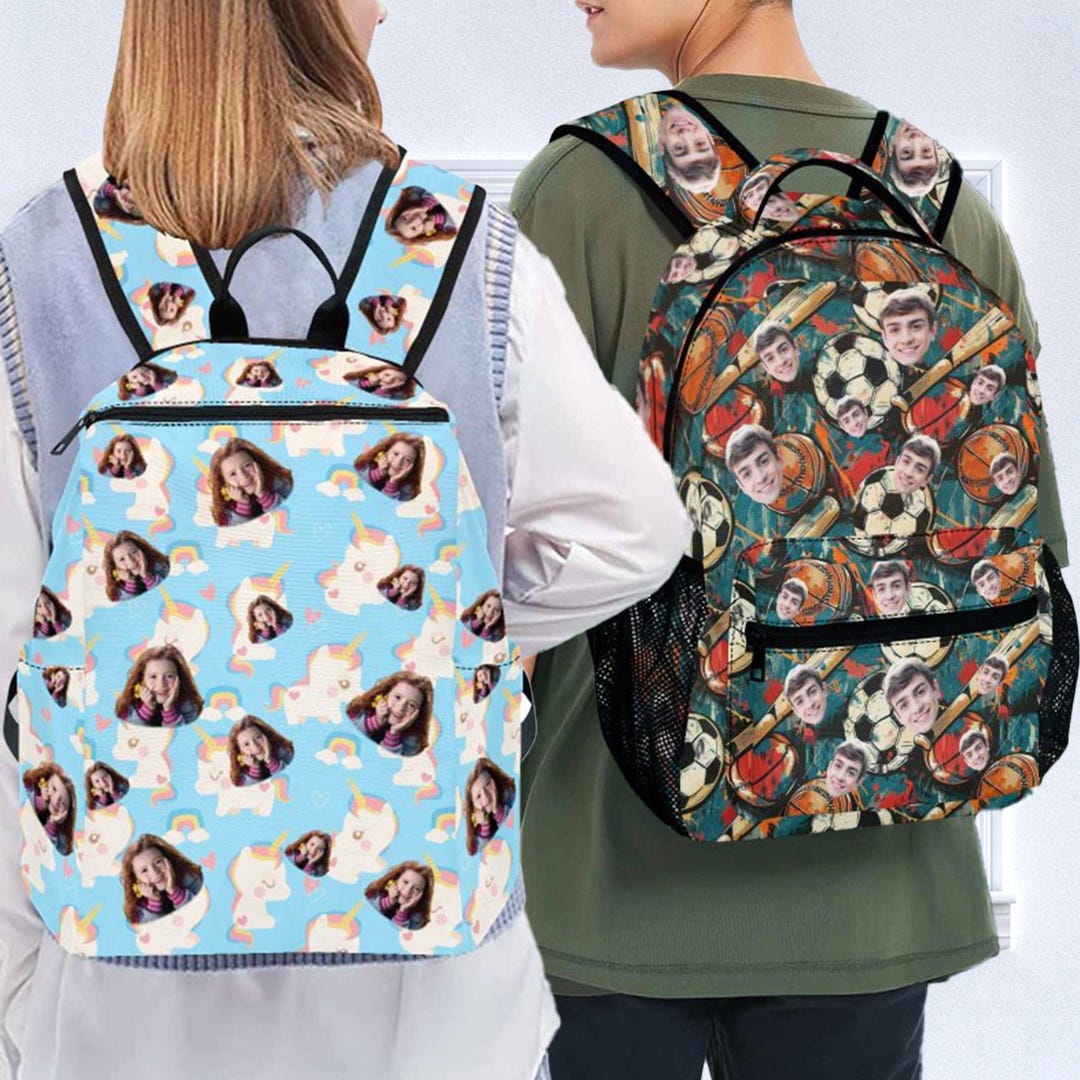 Personalized Backpack for Adults and Kids,personlized Face Backpack ...