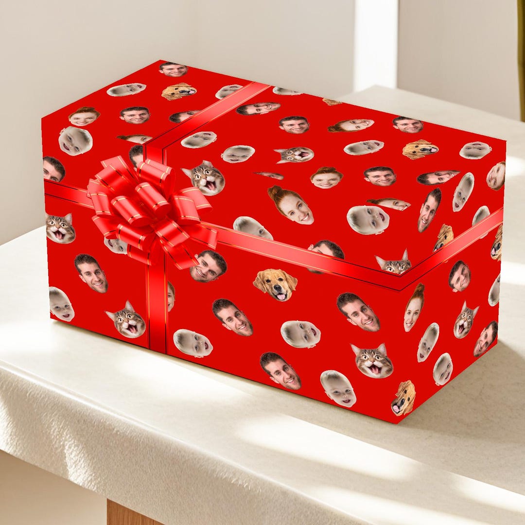 Personalized Wrapping Paper With Faces,custom Face Wrapping Paper ...