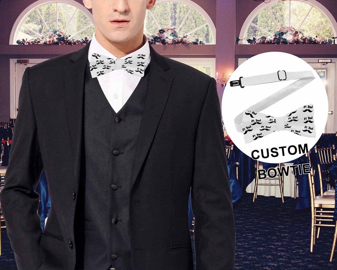 Personalized 1 Dad Bow Tie Custom Text Bowties for Him - Etsy