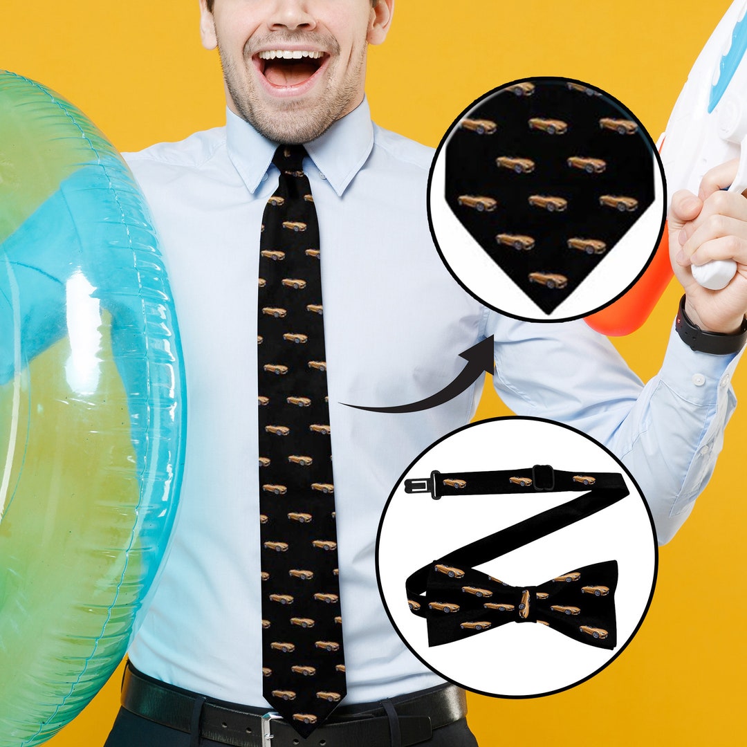 Custom Ties, Personalized Car Neck Tie, Custom Car Bow Tie, Car Photo ...