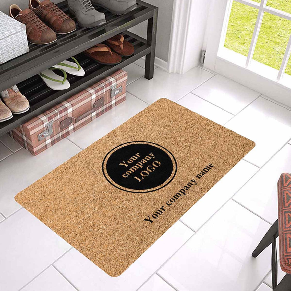 Custom Logo Text Rubber Doormat Personalized Photo Logo | Etsy