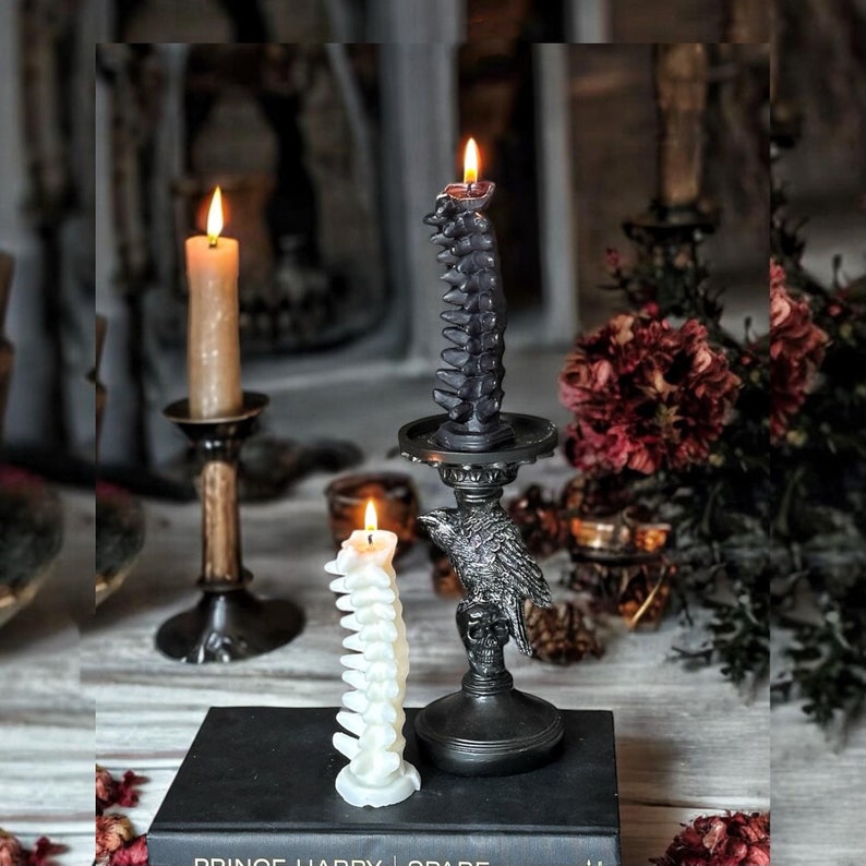 Gothic Spine Candle,human Anatomy,halloween Home Decor,christmas Gift ...