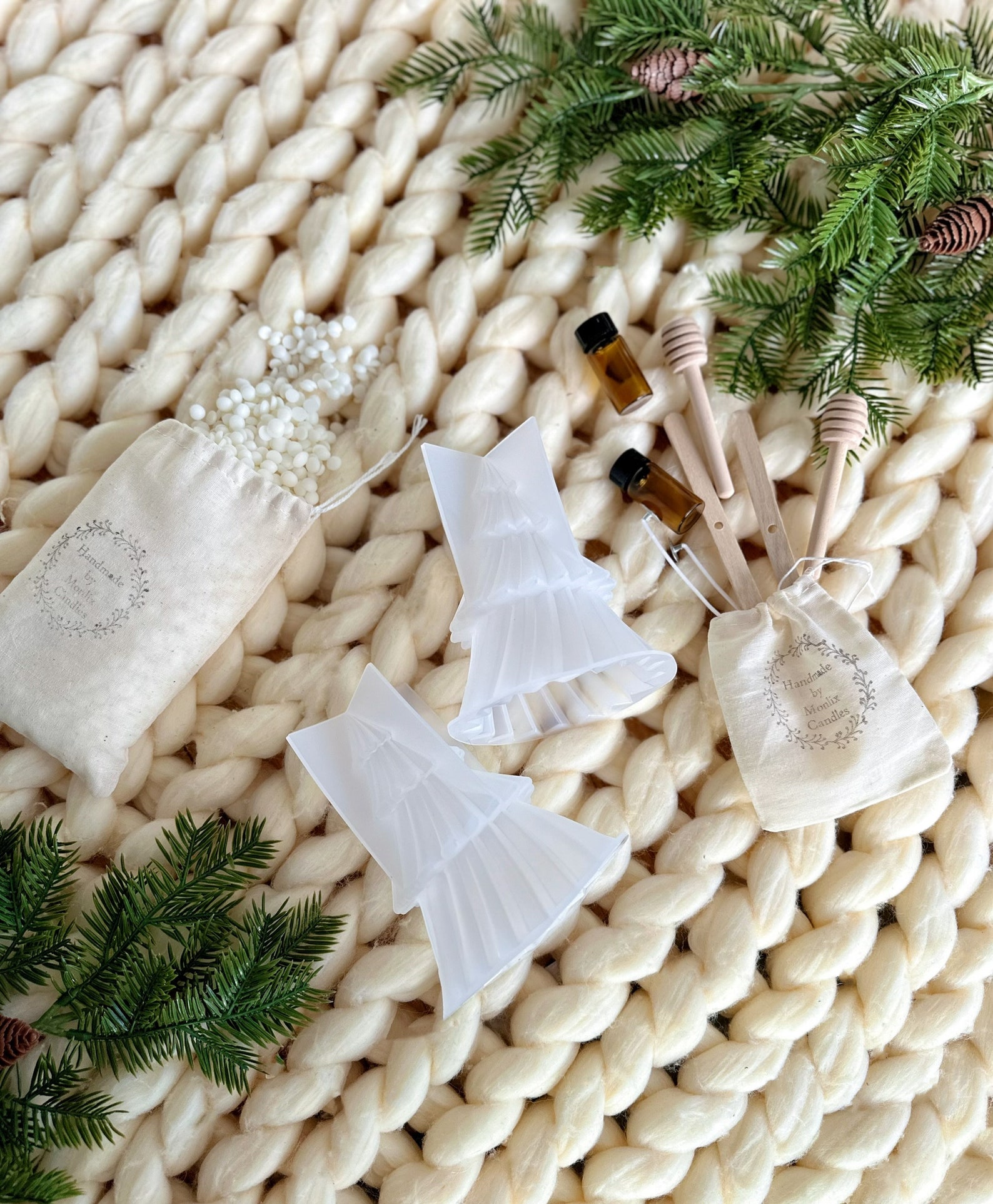 Date Night Box for Two,make You Own Christmas Tree Shaped Candle Making ...