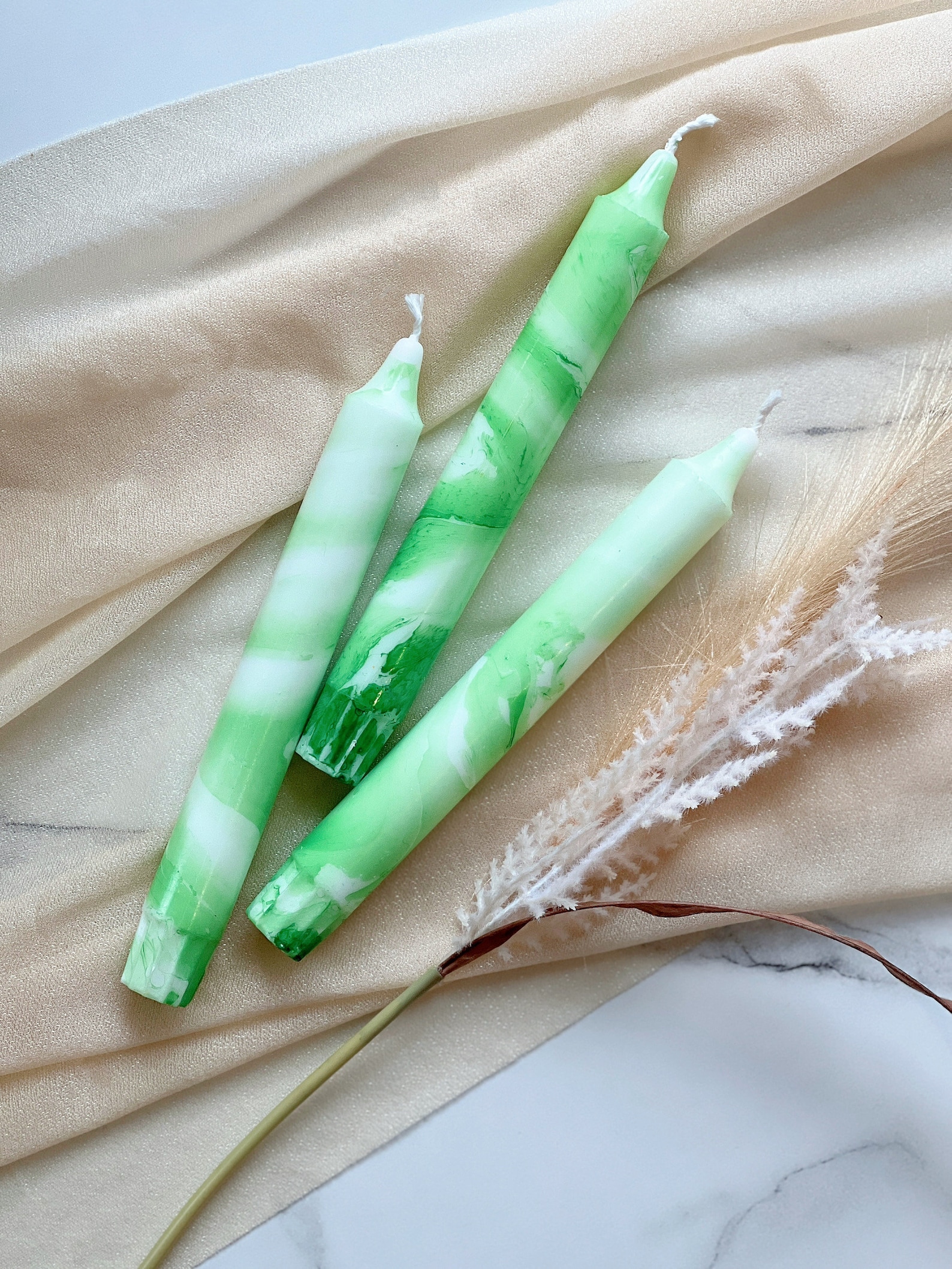 Marble Dinner Candles,colourful Candles,soft Pastel Taper Candles ...