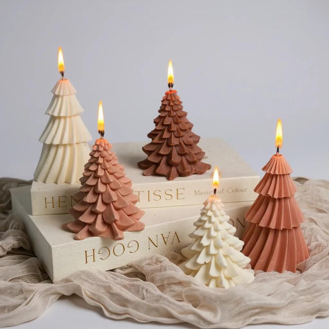 Large Christmas Tree Candle,winter Candle,christmas Table Candle ...