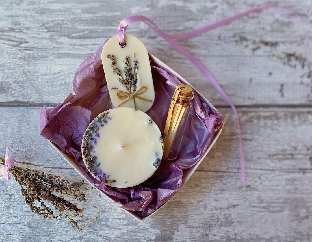 Birthday Gift Box, Lavender Candle, Gift Ideas for Women, Candle Gift ...