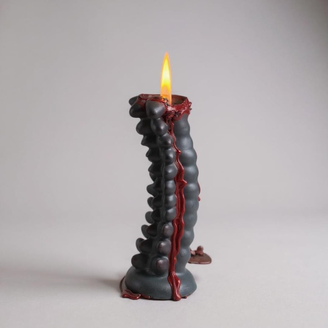 Gothic Blood Bleeding Spine Candle: Creepy Halloween Home Decor - Etsy