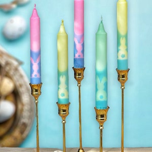 Easter Taper Candles,easter Bunny Candles,easter Table Candles,easter ...