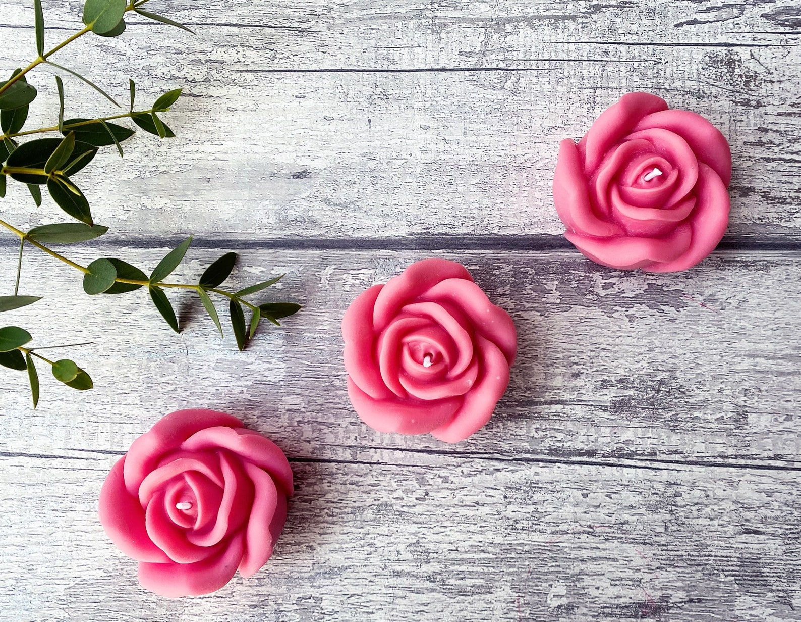 Rose Shaped Candles Gift Set, Pink Candle Gift Set, Birthday Gift Ideas ...