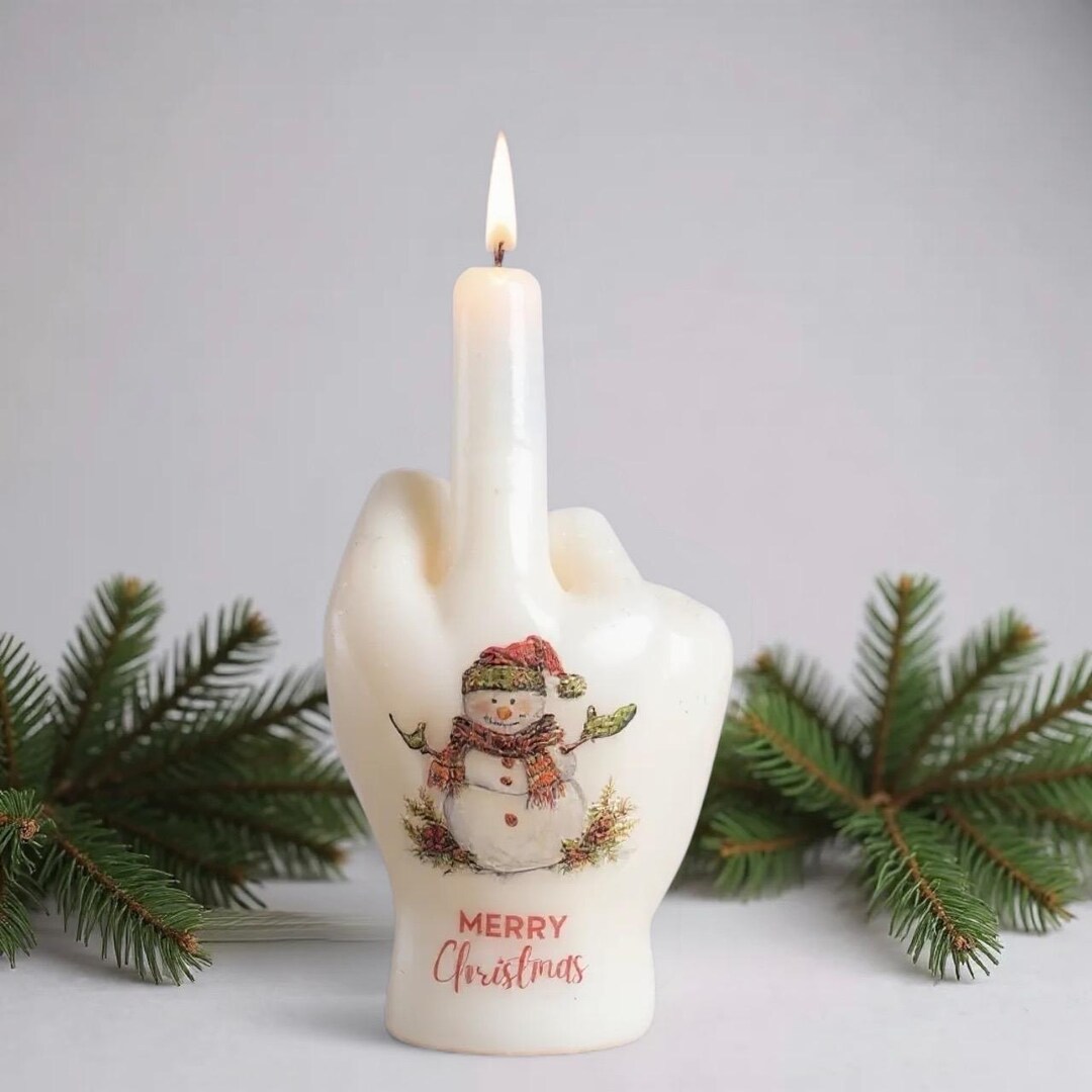 Large Middle Finger Candle,fuck You,christmas Funny Gift,rude Gift for ...